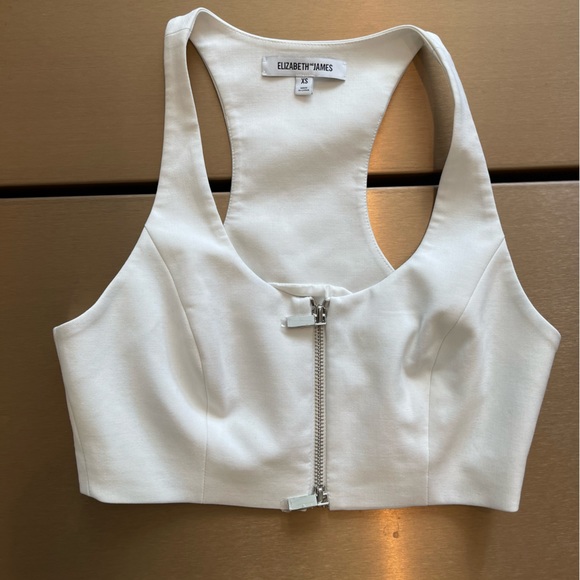 Elizabeth and James | Tops | Elizabeth James Crop Top White | Poshmark